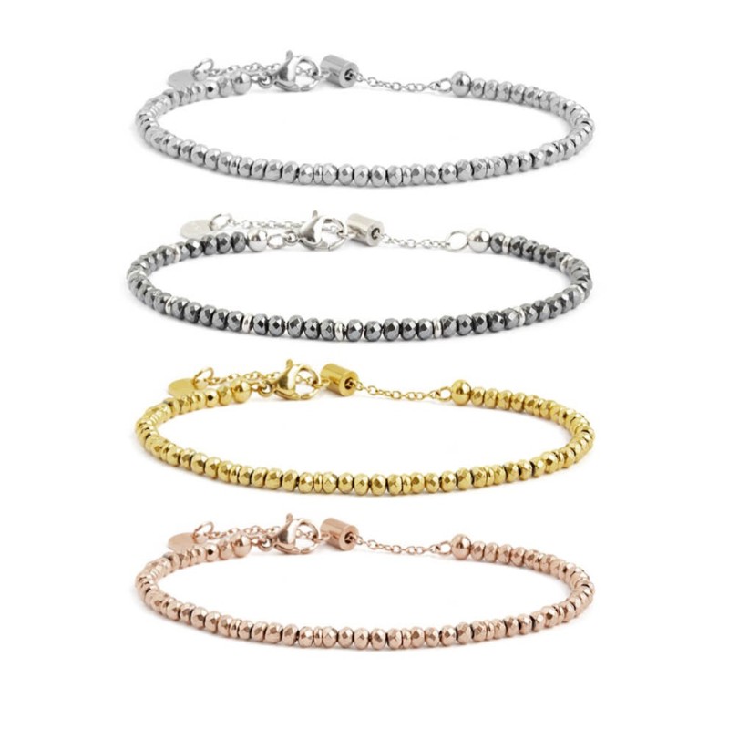 Bracciale ematite cromata | Marlù Gioielli